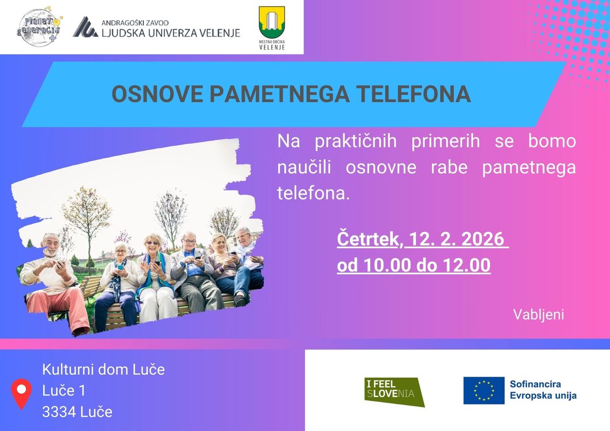 Osnove pametnega telefona – praktična delavnica za starejše - luce.si
